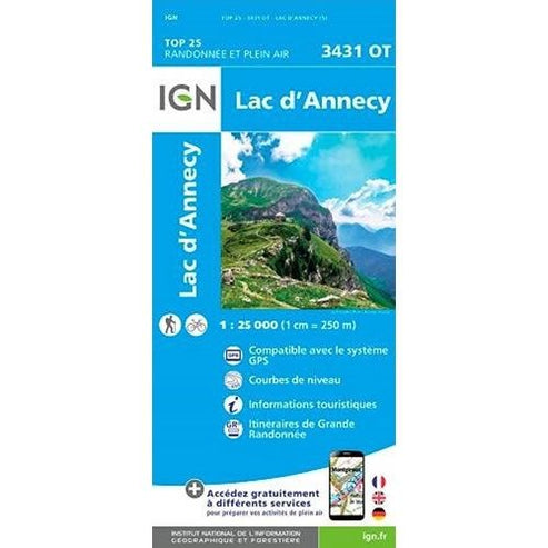 3431 OT - Lac d'Annecy Walking Map – Climb Europe