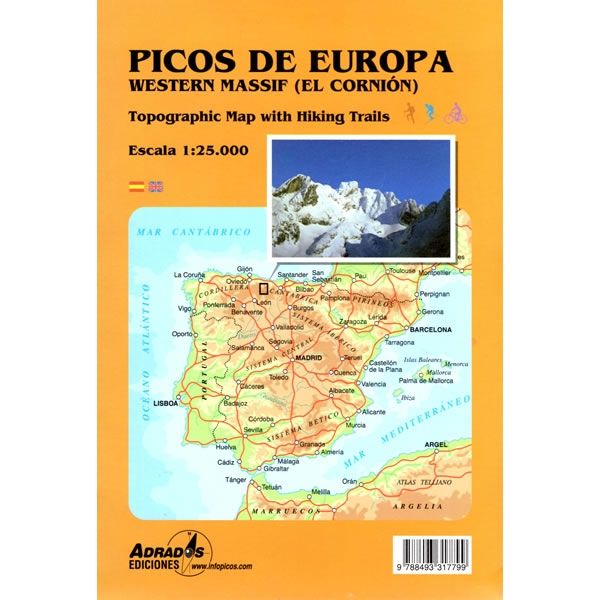 Picos de Europa Map – Western Massif – Climb Europe